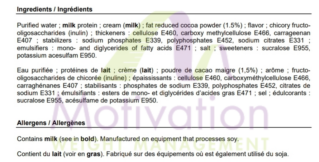 Chocolate UHT protein milk Pack of 7 – Motivation Weight Management